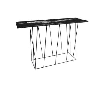 Consola de mármol blanca y roble macizo Marlow | Maisons du Monde