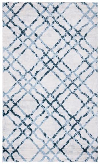 Tappeto vintage effetto patinato blu 120x170 Stelle | Maisons du Monde