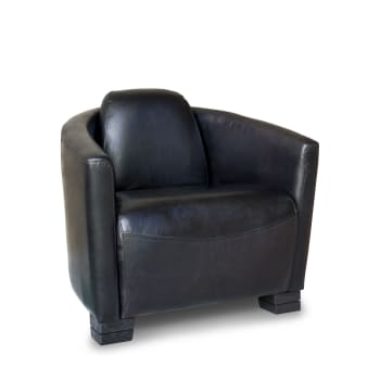 Moderner Sessel aus Kunstleder, Schwarz ESPECTO | Maisons du Monde