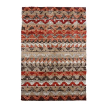 Tappeto con linee orientali marrone 133x190 MARRAKECH | Maisons du Monde