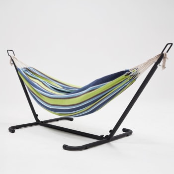 Amaca con supporto in legno tela di cotone ecru 3,15 m 1 persona Lagoa ...