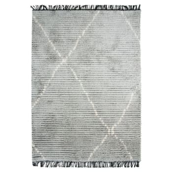Tapis vintage tissé jacquard gris et bleu 160x230 Calixte | Maisons du ...
