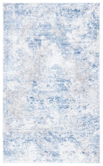 Tappeto da soggiorno vintage crema blu grigio fiori 160x220 VALLEY ...