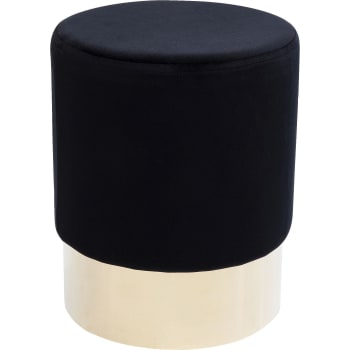 Fußhocker im skandinavischen Design aus Mikrofaser-Stoff, Grau Luca ...