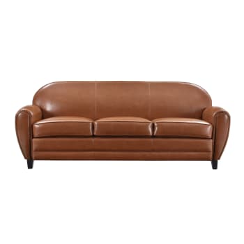 Divano a 2 posti in pelle marrone Red baron | Maisons du Monde