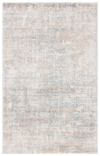 Tapis velours ras style vintage gris et beige à relief 80x150 Feel vintage | Maisons du Monde