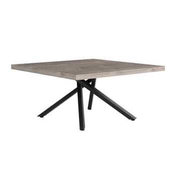 Table à manger extensible en sapin recyclé grisé 6/8 personnes L140/180 ...