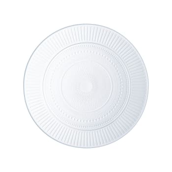 Assiette plate en verre opale extra résistant D25cm HARENA | Maisons du ...