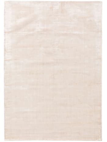 Alfombra lana tejida a mano color crudo y negro 160x230 GOODWEAVE ...