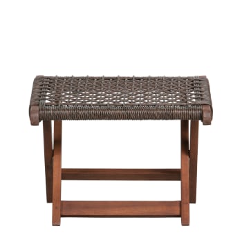Repose- pied en jute marron 40x40x33 cm | Maisons du Monde