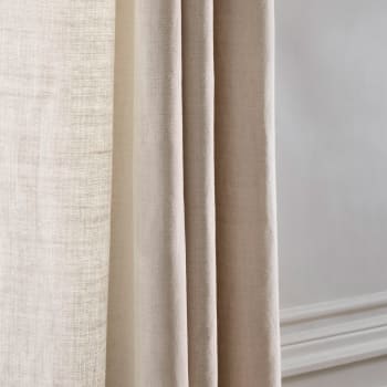 Rideau en lin beige 144x280 cm Carlina | Maisons du Monde