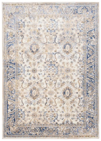 Alfombra de salón azul gris rosado vintage 140 x 190 cm LAZUR | Maisons ...
