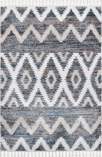 Alfombra shaggy moderna blanco/gris 160x213 Allie | Maisons du Monde