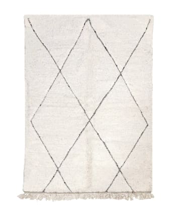 Tapis velours ras style vintage gris et beige à relief 80x150 Feel vintage | Maisons du Monde