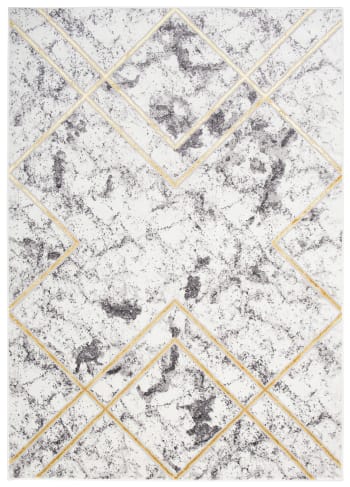 Alfombra de salón turquesa amarillo gris 120 x 170 cm LAZUR | Maisons ...