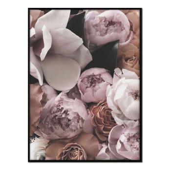 Tableau sur toile fleur romantique 65x65cm FLEUR | Maisons du Monde