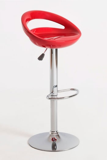 Pack 6 taburetes color rojo en polipiel Rox | Maisons du Monde