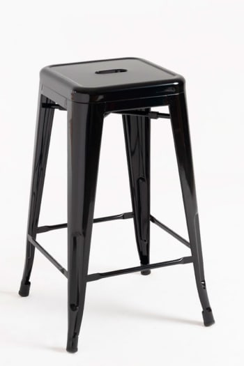 Pack 4 taburetes color negro en acero reforzado Torix | Maisons du Monde