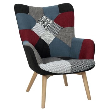 Fauteuil Scandinave patchwork | Maisons du Monde