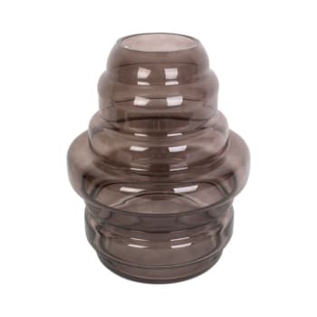 Set de 3 vases en verre marron 9x9x15cm | Maisons du Monde