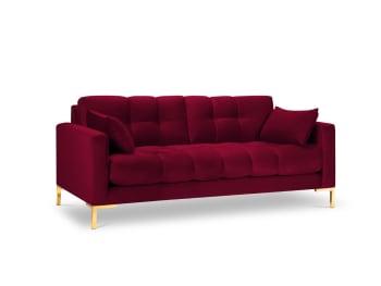 Sofa 3-Sitzer mit Schlaffunktion, rot Gustavo | Maisons du Monde