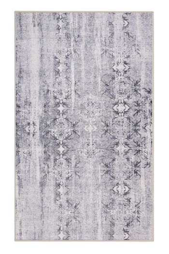 Moderner, gewebter Badteppich blau in Vintage Optik 70x120 Louis ...