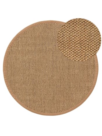 Tapis rond en jute corail Diam. 180 Capri | Maisons du Monde