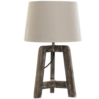 Lampe de table noire et abat-jour H44cm BOSTON | Maisons du Monde