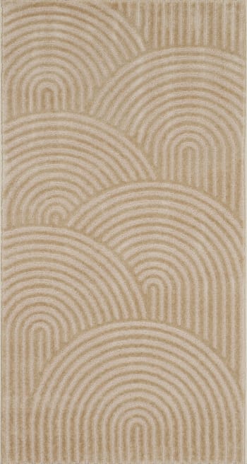 Tapis de couloir motif arc en relief creme - 80x150 BIANCA | Maisons du Monde
