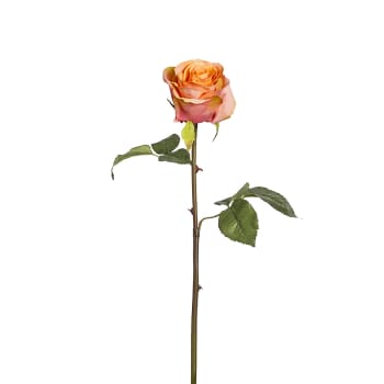 Stelo di rosa artificiale arancione H57 Sarah | Maisons du Monde