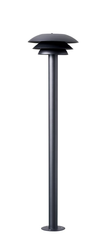 Lampadaire solaire Metal Gris H176cm Rayglow | Maisons du Monde