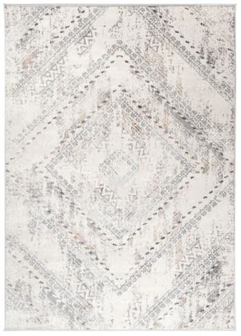 Tappeto da soggiorno grigio crema beige quadri 300x400 VALLEY | Maisons ...