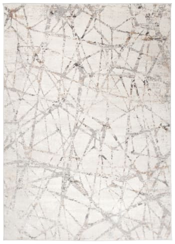 Tappeto da soggiorno grigio beige crema treillis 160x220 VALLEY ...