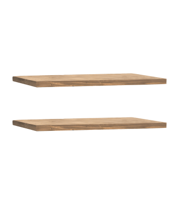 Ensemble 2 étagères flottantes en bois de sapin vieilli 160x3,2cm Melva ...