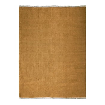 Alfombra de yute y algodón negro 160x230 Indi | Maisons du Monde