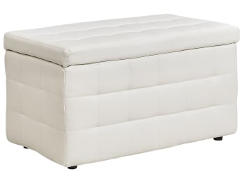 Pouf de rangement fabriqué en Italie en tissu chenille camel 55x45 cm ...
