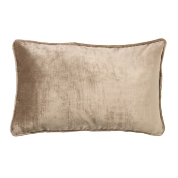 Coussin en velours beige 60x40 BOLZA | Maisons du Monde