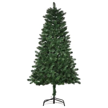 Albero di Natale con rami folti e aghi realistici in pvc verde Homcom ...