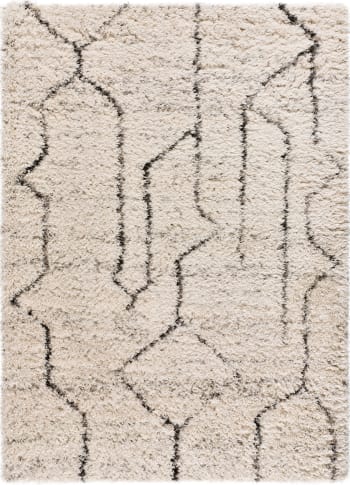 Tapis style berbère tufté noir et blanc 160x230 ELSULA | Maisons du Monde