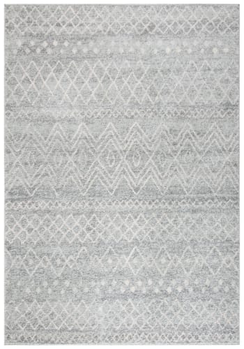 Alfombra 100% algodón gris y blanco 160x230 Terra | Maisons du Monde