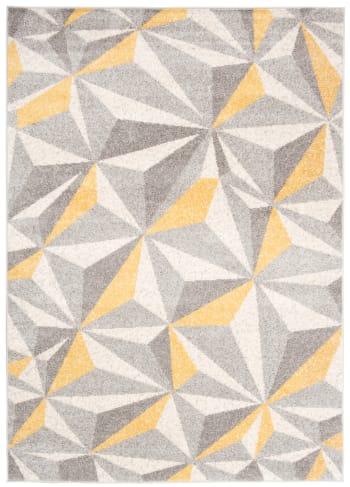 Alfombra de salón turquesa amarillo gris 120 x 170 cm LAZUR | Maisons ...