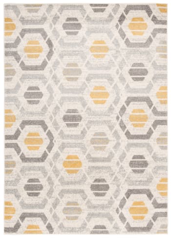 Alfombra de salón turquesa amarillo gris 120 x 170 cm LAZUR | Maisons ...