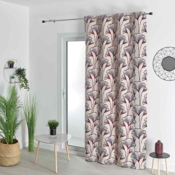 Rideau design à motifs triangulaires jacquard rose blush 140x260 cm ...