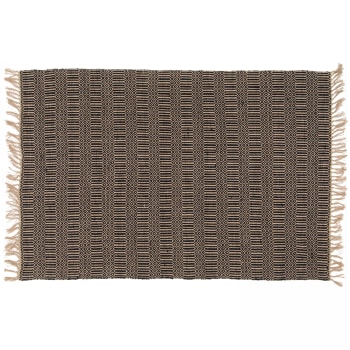 Tappeto con frange in iuta intrecciato a mano terracotta 200 x 290 cm ...
