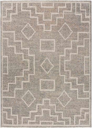 Tapis à damier gaufré crème, 80x150 cm Verona | Maisons du Monde