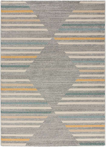 Tapis avec formes géométriques multicolores en relief 80x150 cm Karisma ...