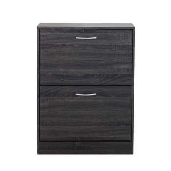 Scarpiera 2 scomparti in legno testa di moro | Maisons du Monde