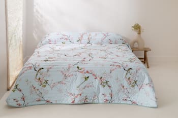 Couvre lit en coton bleu 180x270 Alessia | Maisons du Monde