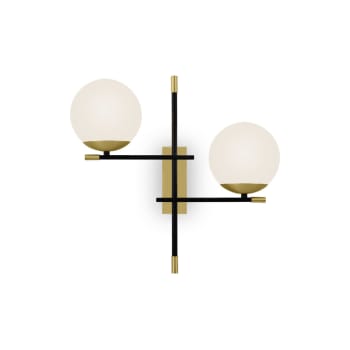 Applique a sfera in vetro e metallo color bronzo Atome | Maisons du Monde