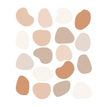 Stickers mureaux en vinyle petits coeurs marron et beige Rainbows3 ...